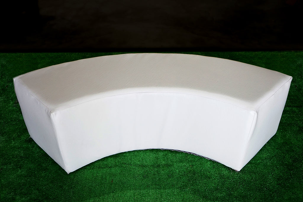 SoBe Lounge chair: Sits 1 24”long.Faux white leather, Seats 1