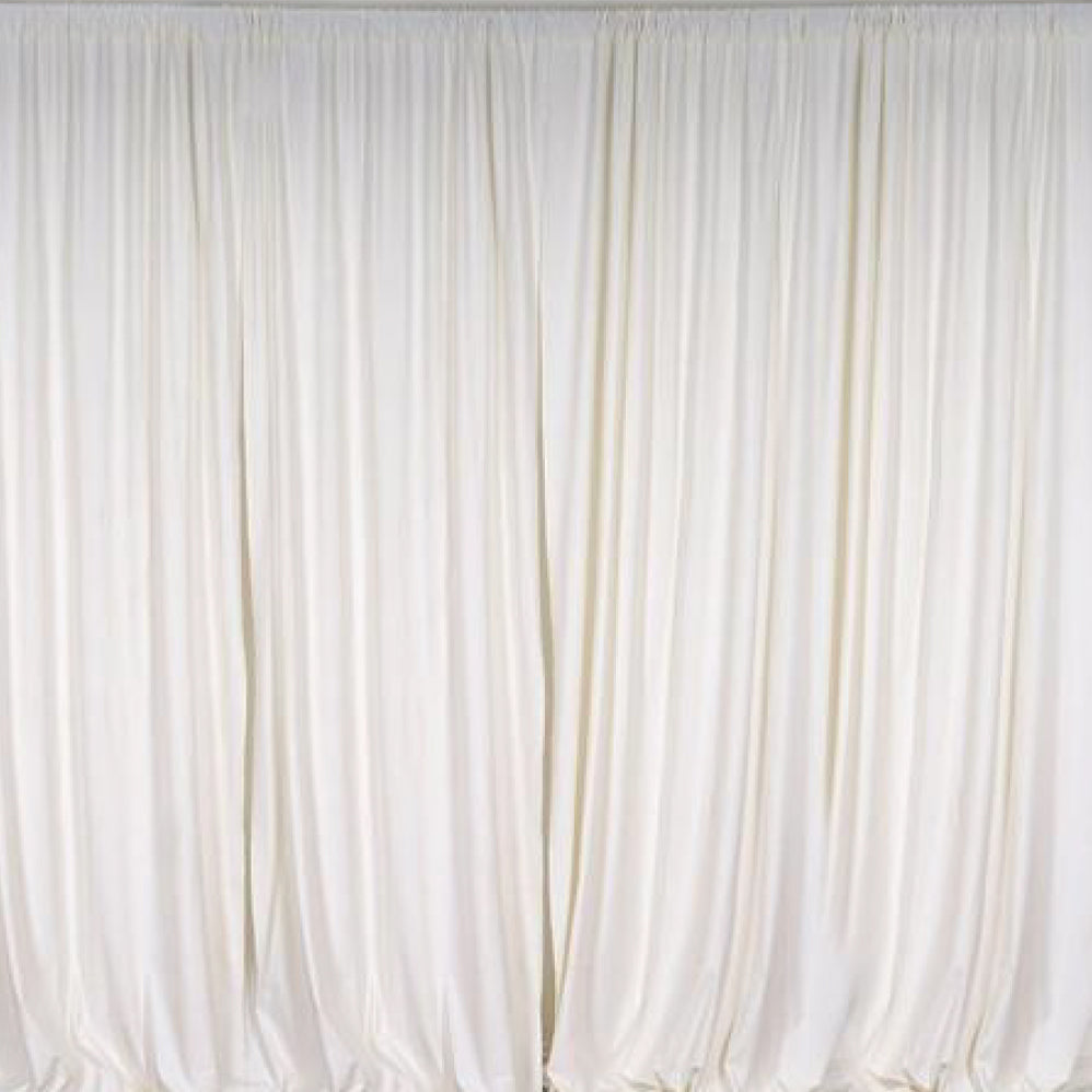 Pipe & Drape with Ivory Curtain